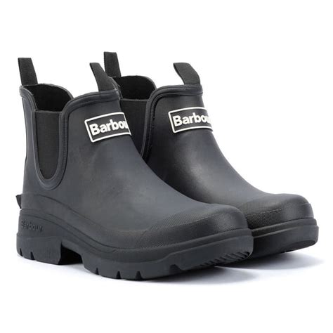 Barbour Nimbus Womens Black Ankle Wellington Boots Savvytreads