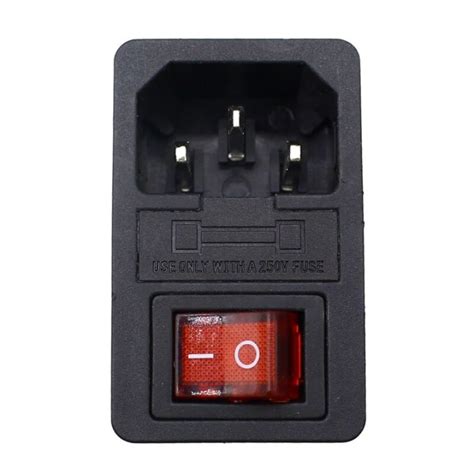 （power Strips）with 10a Fuse Red Rocker Switch Fused Iec320 C14 Inlet
