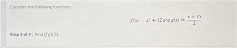 solved consider the following functions f x x2 12 ﻿and