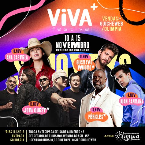 Começa hoje a troca de ingressos para entrada solidária de shows do Viva Festival Voz Olimpiense
