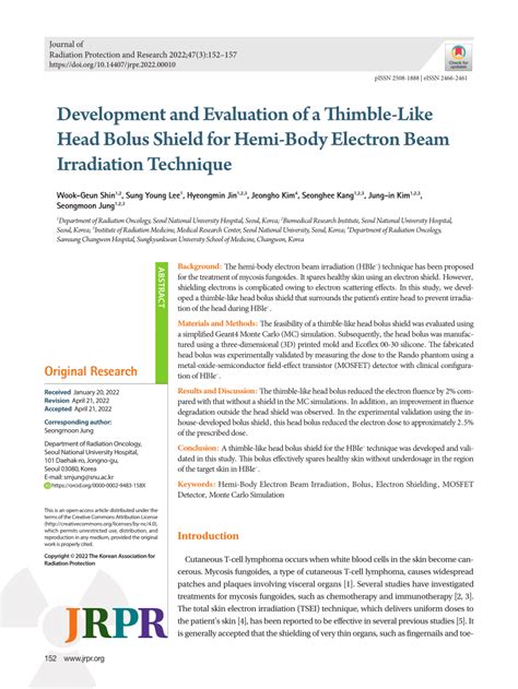 pdf development and evaluation of a thimble like head bolus shield