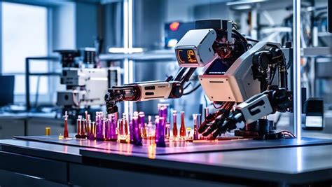 Aienhanced Robotic System Precise Tasks Laboratory Premium Ai Generated Image