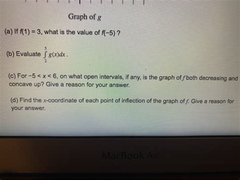solved 1 the graph of the continuous function g che