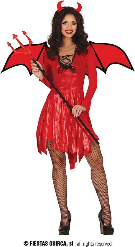 Guirca Duivel Kostuum Devil Of Lust Vrouw Rood Maat 38 40