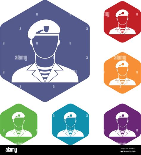 Modern Army Soldier Icons Set Stock Vector Image And Art Alamy