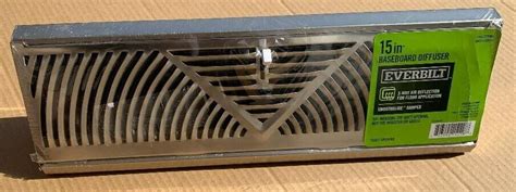 Everbilt Hvac Supplies 15 3 Way Steel Baseboard Diffuser Supply Satin