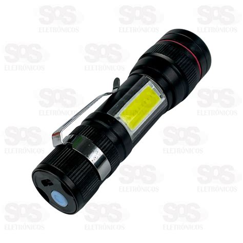Mini Lanterna De Led 3 Modos Alumínio Eletromex El 2706
