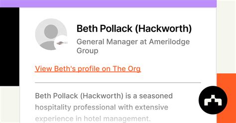 Beth Pollack Hackworth General Manager At Amerilodge Group The Org