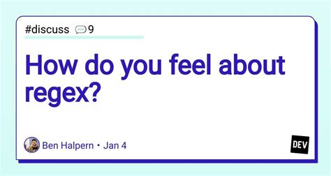 How Do You Feel About Regex R Devto