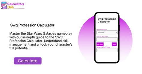 Swg Profession Calculator Online CalculatorsHub