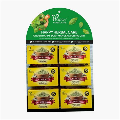 Multani Mitti 50gm X 6 Packs Board Happy Herbal Care