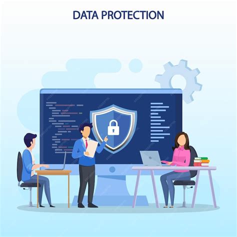 Premium Vector Data Protection Concept Data Security And Privacy And
