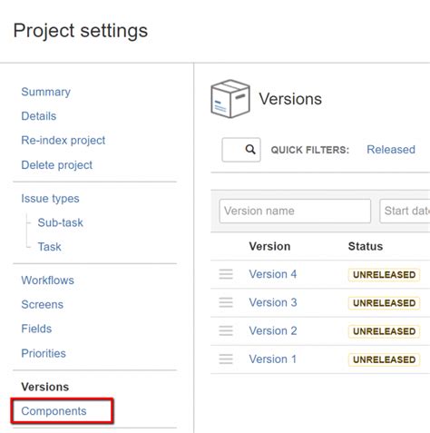 Jira Basics Module Versions Components Test Management