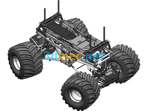 Detailed Car Chassis And Its Wheel Assembly 3d Model Solidworks