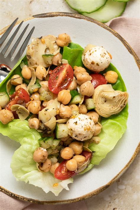 Simple Chickpea Salad Recipe Easy Garbanzo Bean Salad