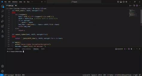 Completed Caeser Cipher Algorithm With Prodigy Infotech Poorvika