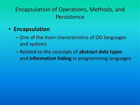 Adbms 12 Encapsulation And Its Benefits Ppt