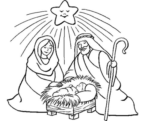 Dibujos Cristianos De Navidad Pesebre Para Colorear Dibujos
