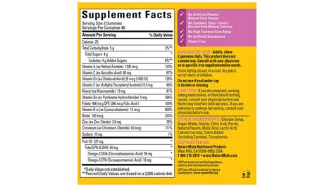Nature Made Womens Strawberry Lemon And Orange Multivitamin With Omega