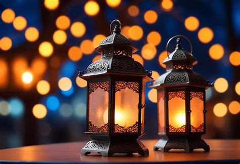 Premium Photo Two Small Lanterns With The Word Quot Voda Quot On Them