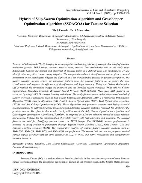 Pdf Hybrid Of Salp Swarm Optimization Algorithm And Grasshopper