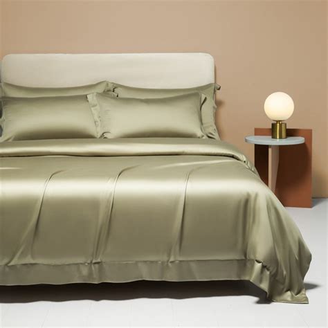 Freya Olive Green Eucalyptus Lyocell Luxury Designer Bedding Set
