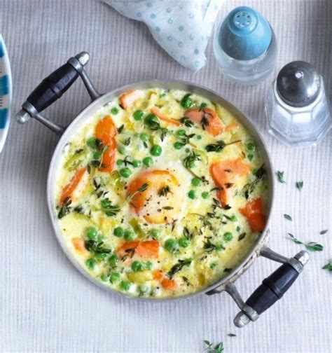 Eggs En Cocotte With Hot Smoked Salmon Recipe Delicious Magazine