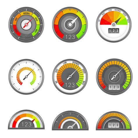 Premium Vector | Credit indicator. speedometer score gauge level scale, indicator rate dial ...