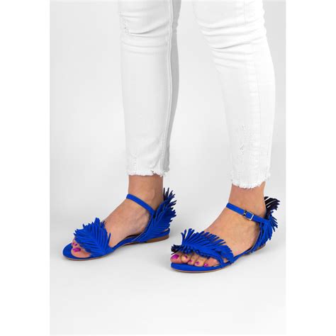 Sandals Blue Suede