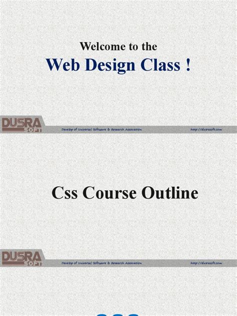 Welcome To The Web Design Class Pdf Cascading Style Sheets