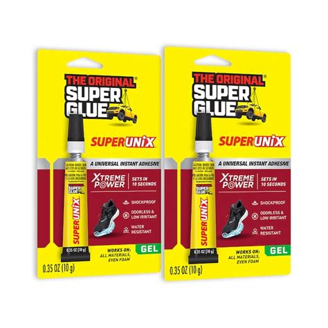 The Original Super Glue Superunix Instant Adhesive 2 Pack 10 Gram Gel