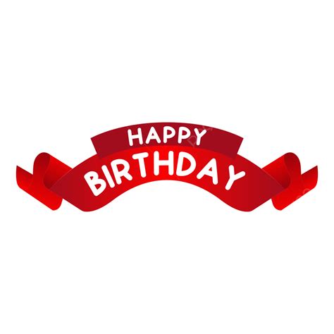 Happy Birthday Design Vector Png Images Happy Birthday Red Banner Design Png Birthday Text
