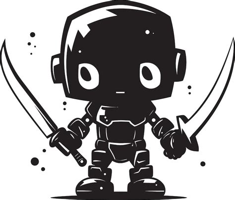 Little Warrior Cute Tiny Combat Bot Icon Tiny Trooper Combat Robot In