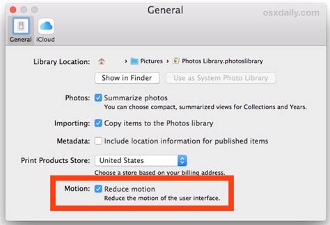 Speed Up Photos App In Mac Os X With Reduce Motion
