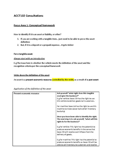 Conceptual Framework Summary Acct102 Consultations Focus Area 1