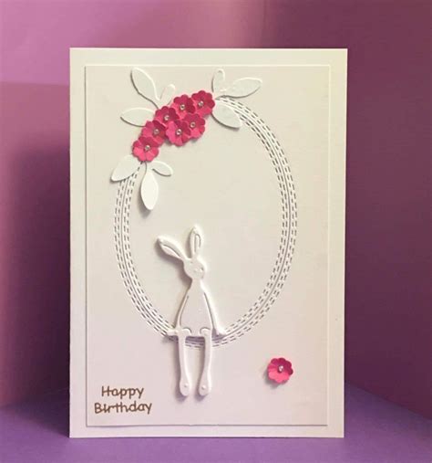 Pin On Rabbit Cards In Unique Handmade Cards Valentines Cards Greeting Cards Handmade