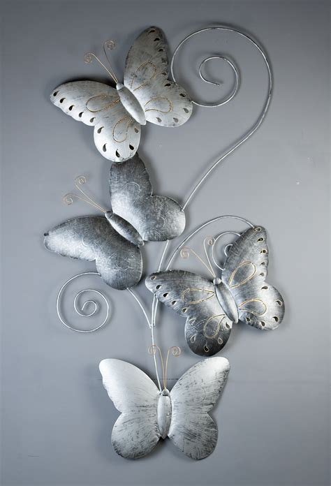 Déco design Décoration murale en métal 4 Papillons