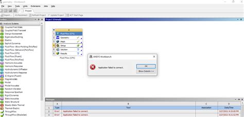 application failed to connect an erorr in setup section