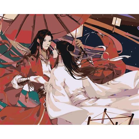 Картина по номерам ЖПН на холсте с подрамником Аниме манга Благословение небожителей 3