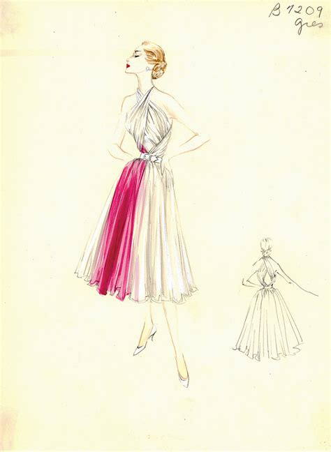 Bergdorf Goodman Archives Vintage Designer Fashion Plates Soubrette