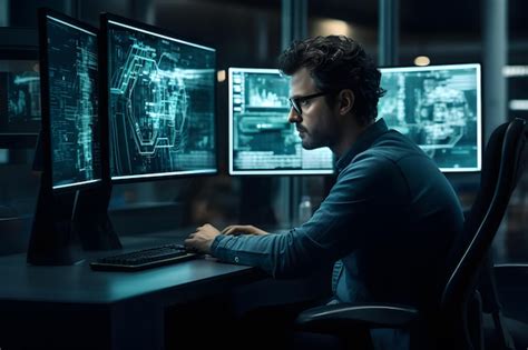 Premium Photo A Social Network Analysis Typing On A Computer On Screen And Coded Software