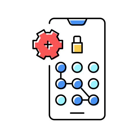 Screen Lock Password Color Icon Vector Illustration 18994264 Vector Art At Vecteezy