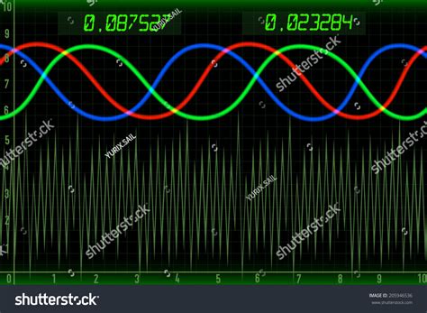 Screen Digital Oscilloscope Vector Illustration Stock Vector Royalty Free Shutterstock