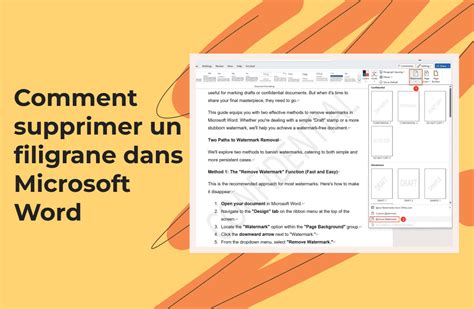 Comment Supprimer Un Filigrane Dans Microsoft Word PDF Agile