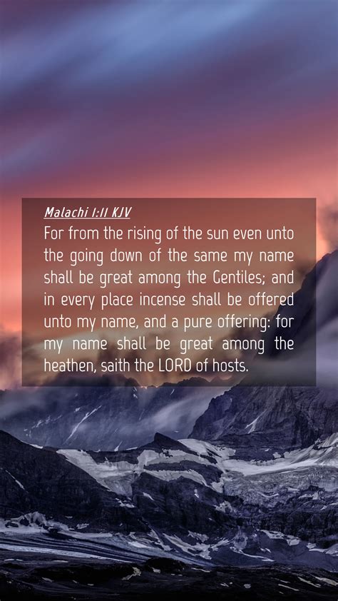 Malachi 1 11 KJV Mobile Phone Wallpaper For From The Rising Of The