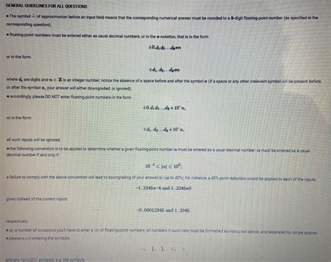 Solved GENERAL GUIDELINES FOR ALL QUESTIONS The Symbol Of Chegg