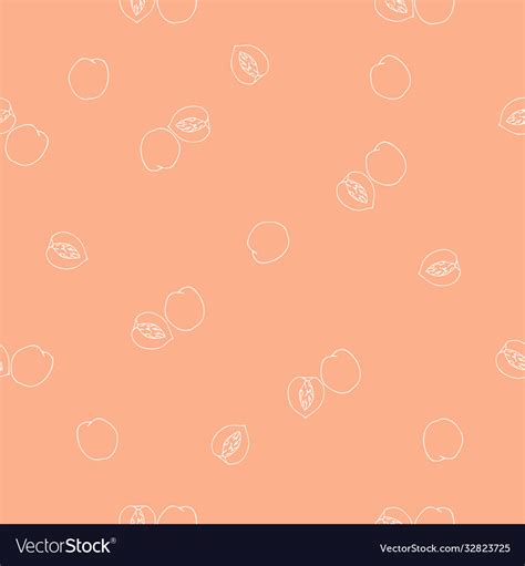 Seamless Peach Pattern Royalty Free Vector Image