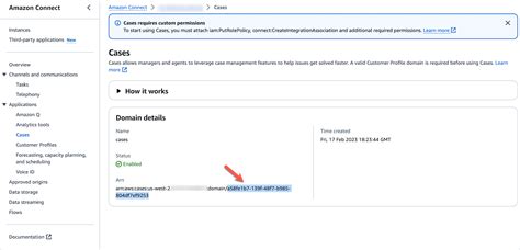 Amazon Connect Cases 통합 설정 Amazon Connect