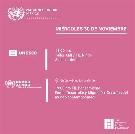 UNESCO México on Twitter RT ONUMX No te pierdas las actividades que tendemos este miércoles