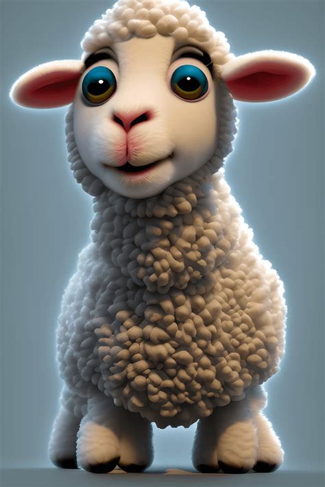 Cute Lamb Pixar Disney Concept Art 3d · Creative Fabrica